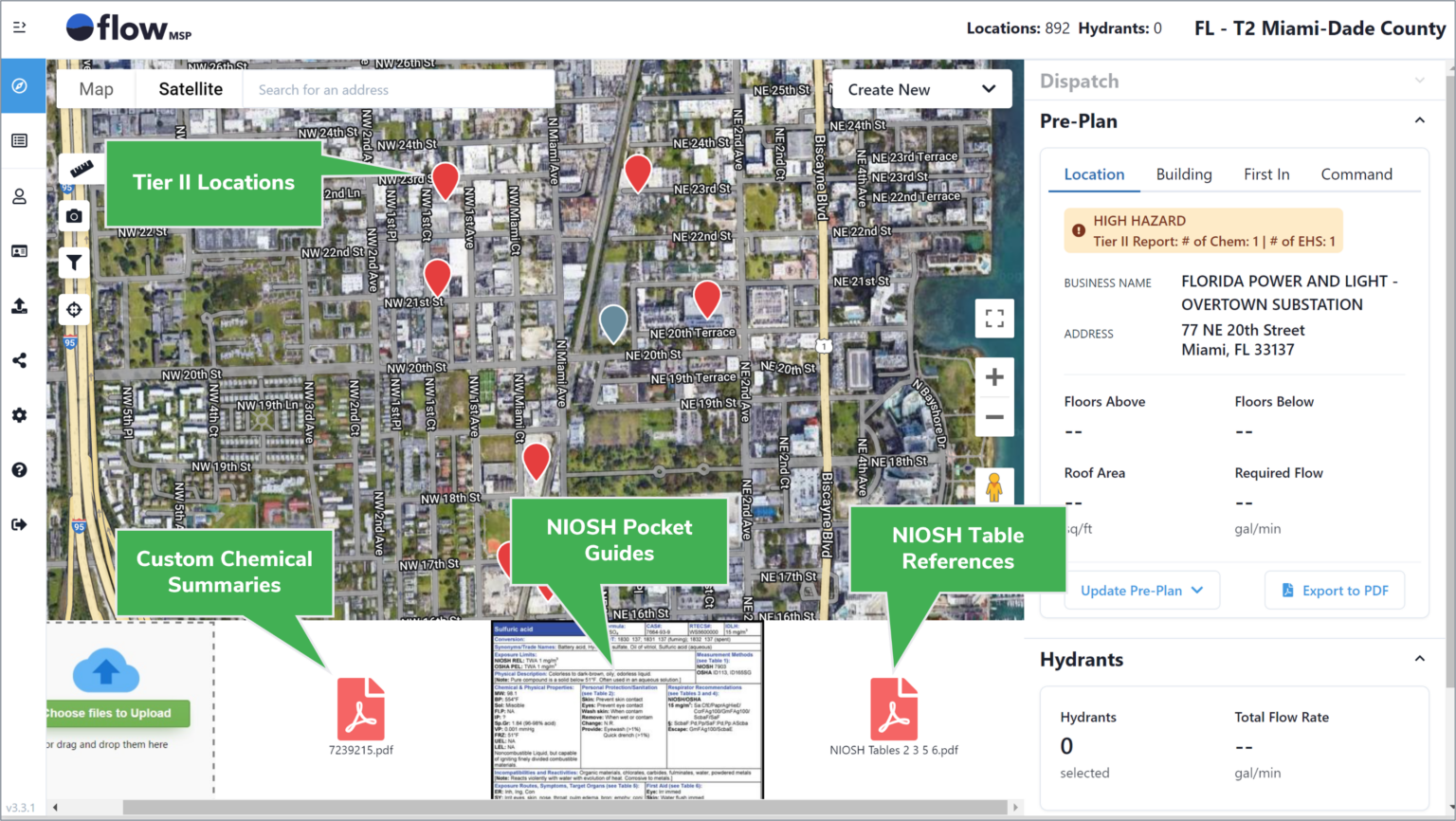 Tier II Hazardous Materials - FlowMSP - Pre-incident planning platform for the fire service